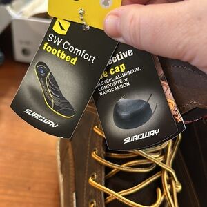 Sureway | Shoes | Mens Sureway 8 Wp Steel Toe Black Work Boot Insoles ...